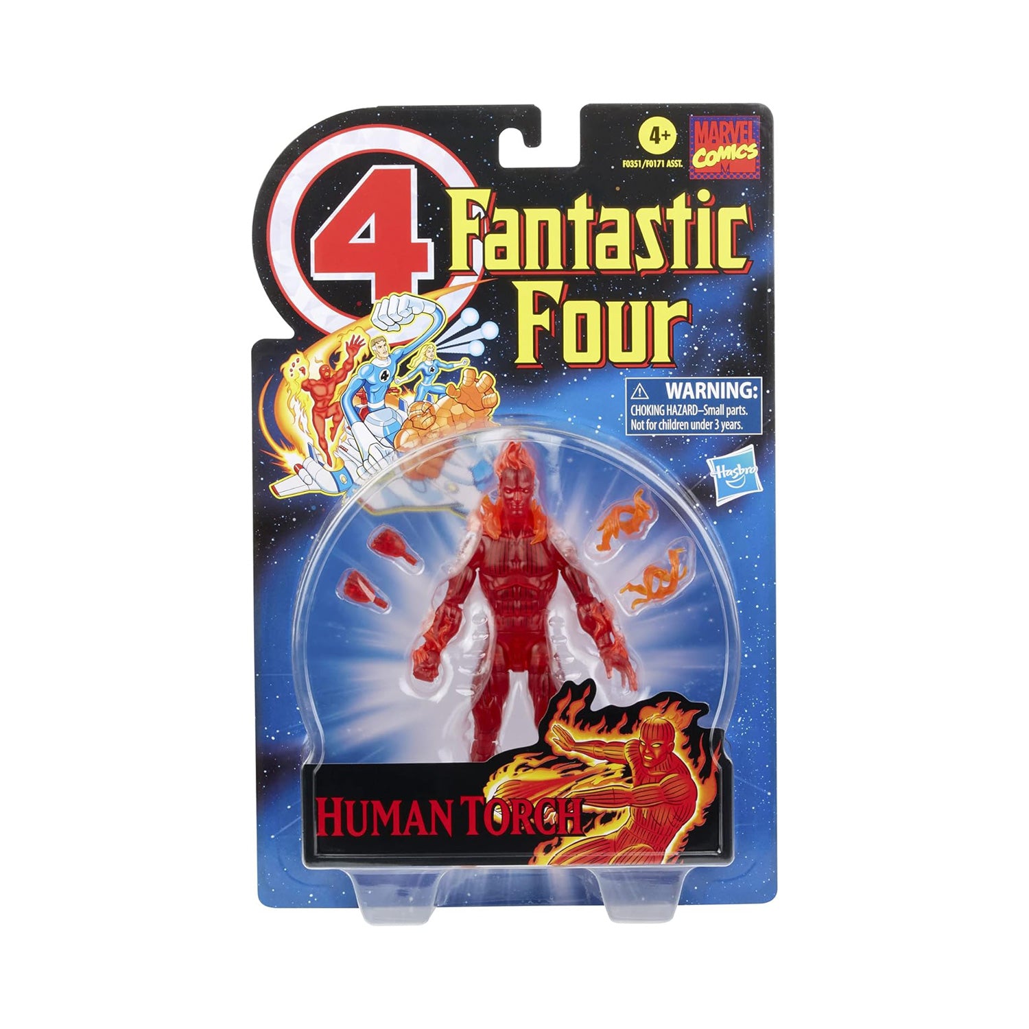 Marvel Legends Fantastic Four Retro Collection Human Torch 6-Inch Acti ...