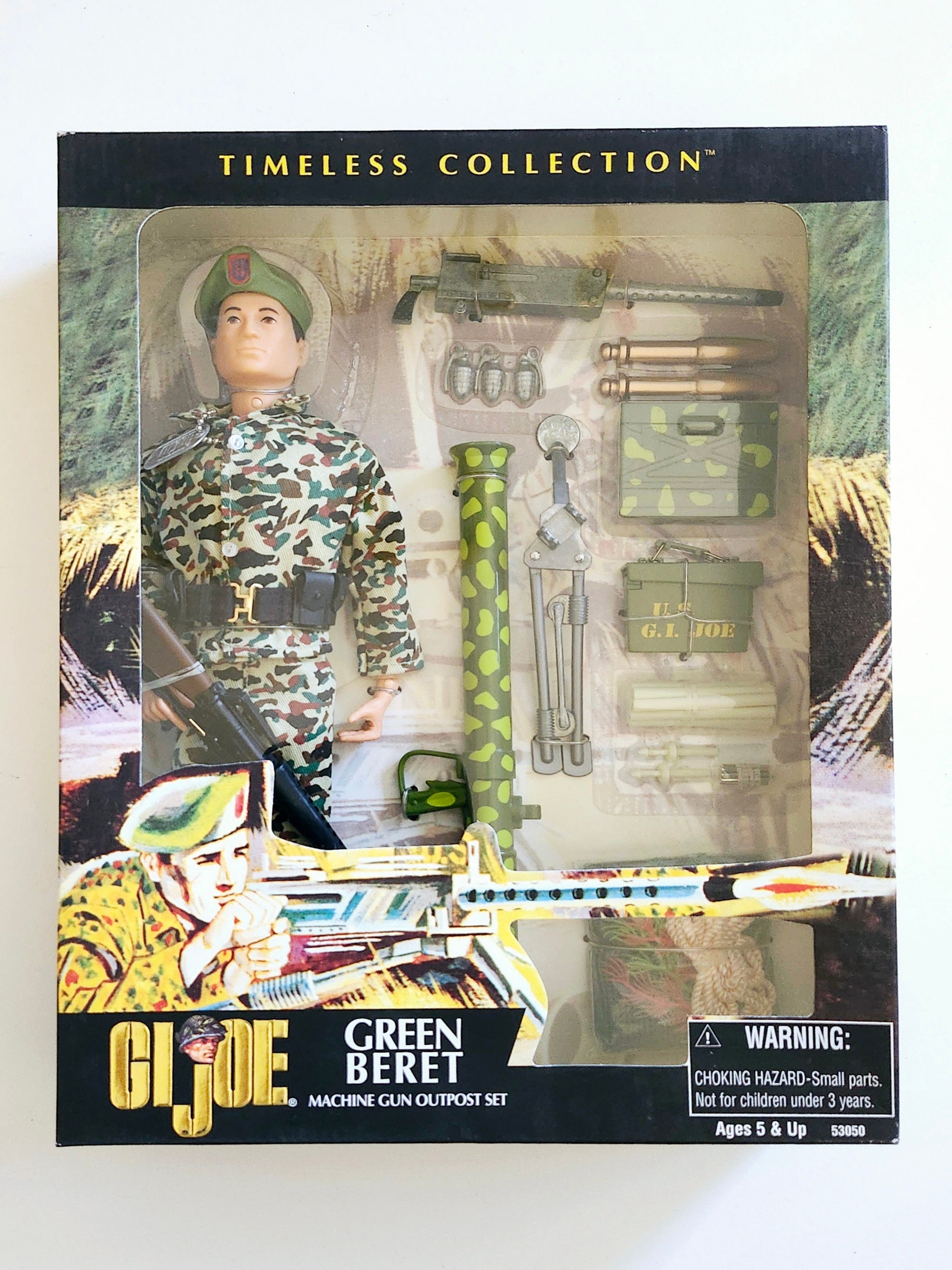 G.I. Joe Timeless Collection Green Beret Machine Gun Outpost 12-Inch A ...