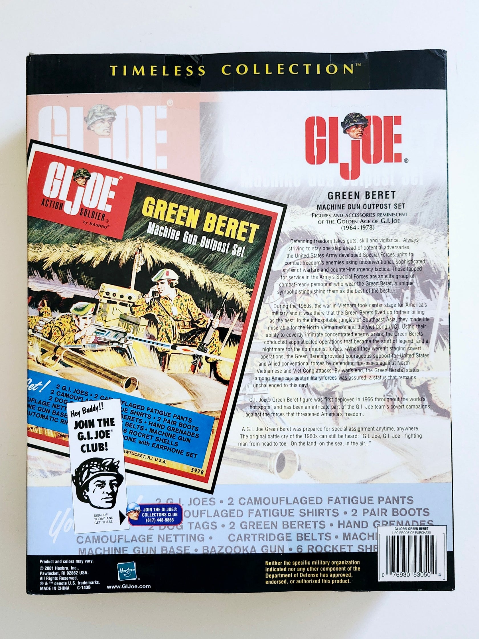 G.I. Joe Timeless Collection Green Beret Machine Gun Outpost 12-Inch A ...