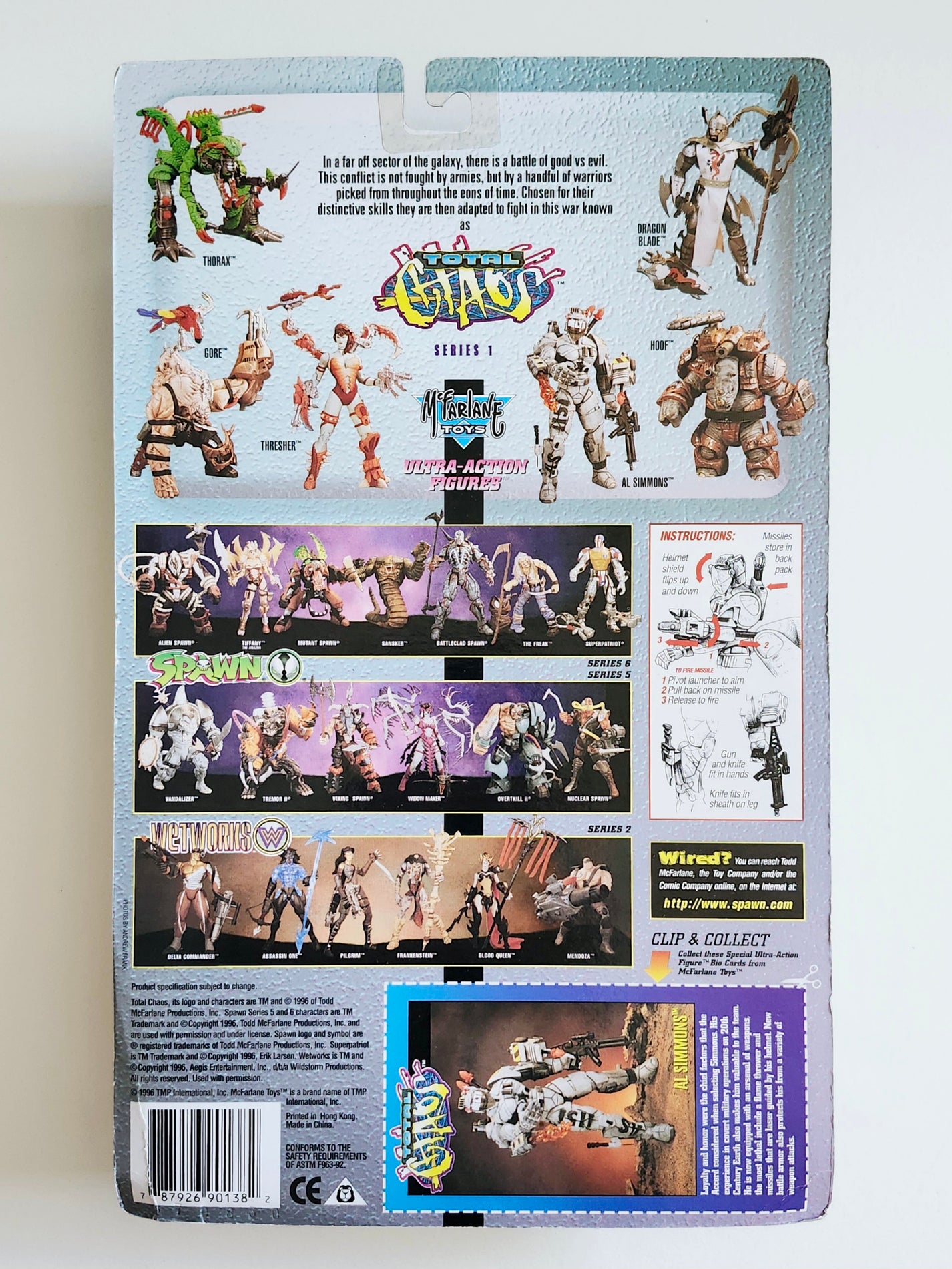 Al Simmons Action Figure (Red Armor) from Todd McFarlane's Total Chaos ...