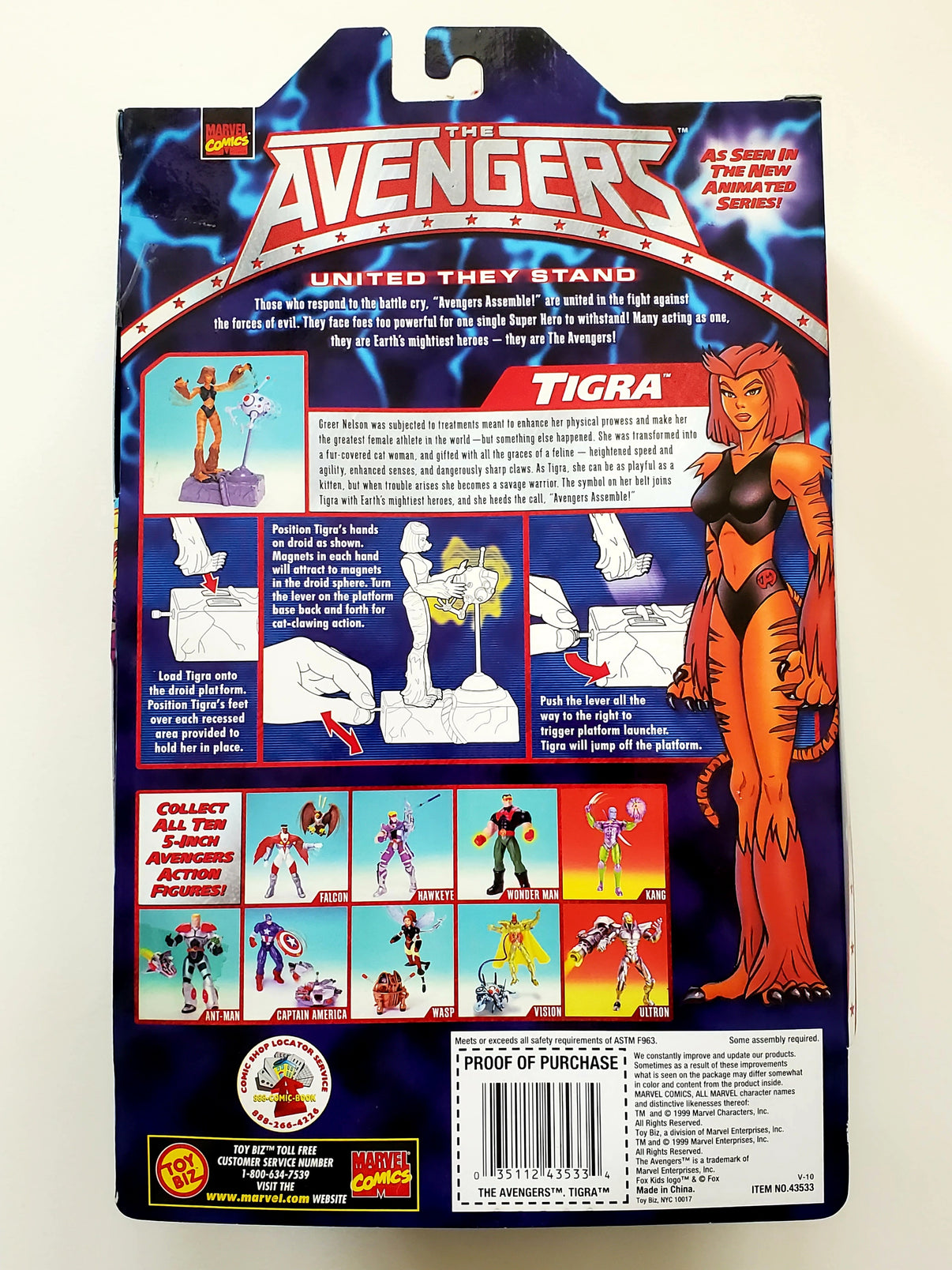 The Avengers: United They Stand Tigra 5-Inch Scale Action Figure ...